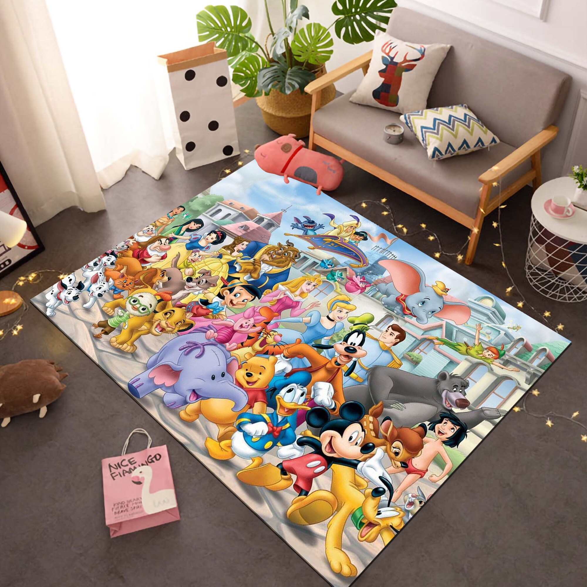 Cartoon Characters Rug, Mix Characters Rug,popular Cartoon Rug, Winnie ...