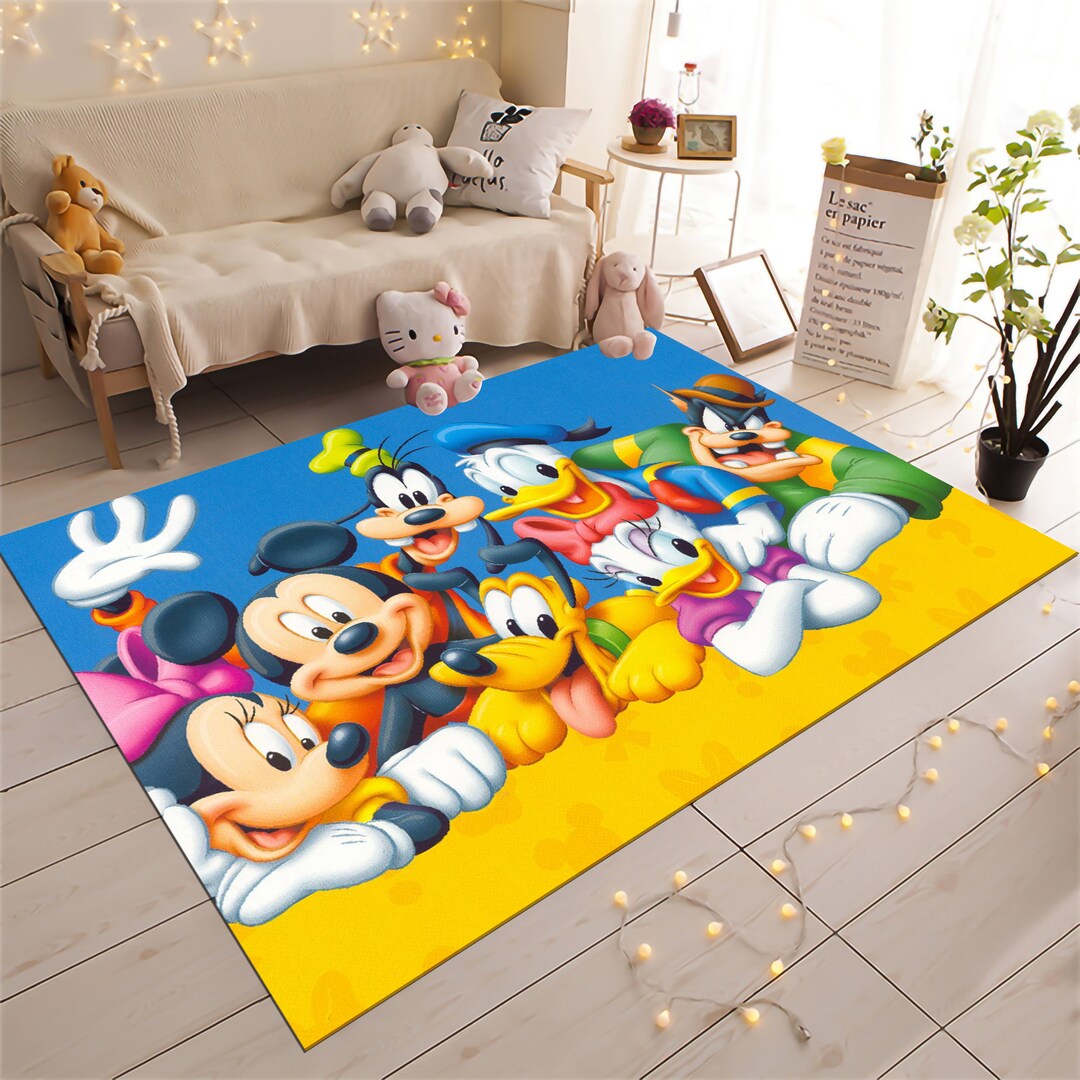 Mickey Mouse Rug,minnie Mouse Rug,donald Duck Rug,cute Rug,kids Room ...