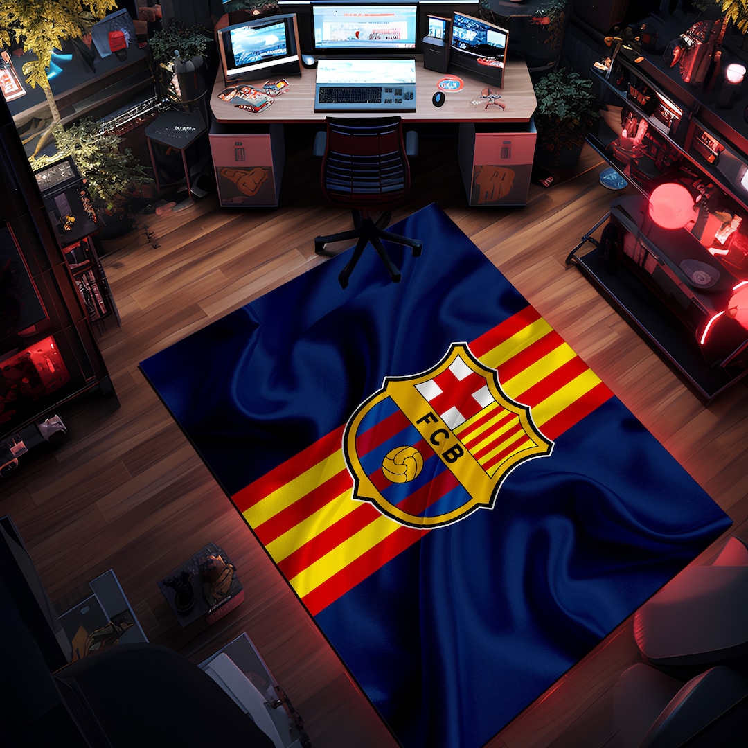FC Barcelona Gift Rug, Barcelona Rug, Soccer Rug Gift Rug, ,custom Rug ...