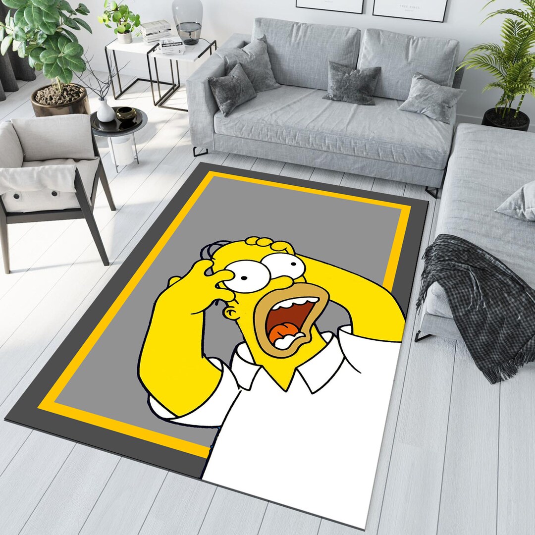 Simpsons Rug,artwork Themed Rug,custom Rug,popular TV Rug,simpsons ...