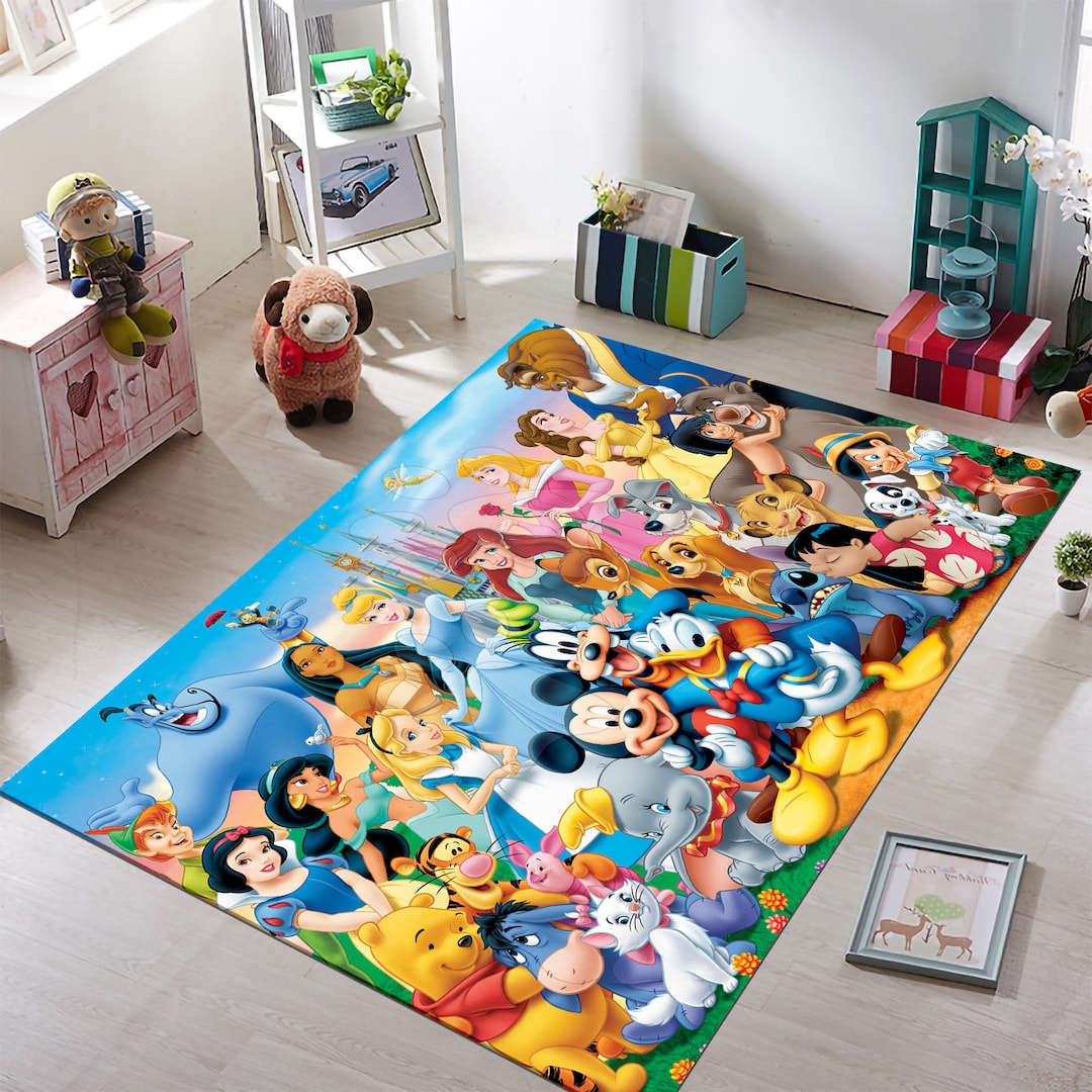 Cartoon Characters Rug, Mix Characters Rug,popular Cartoon Rug,kids ...
