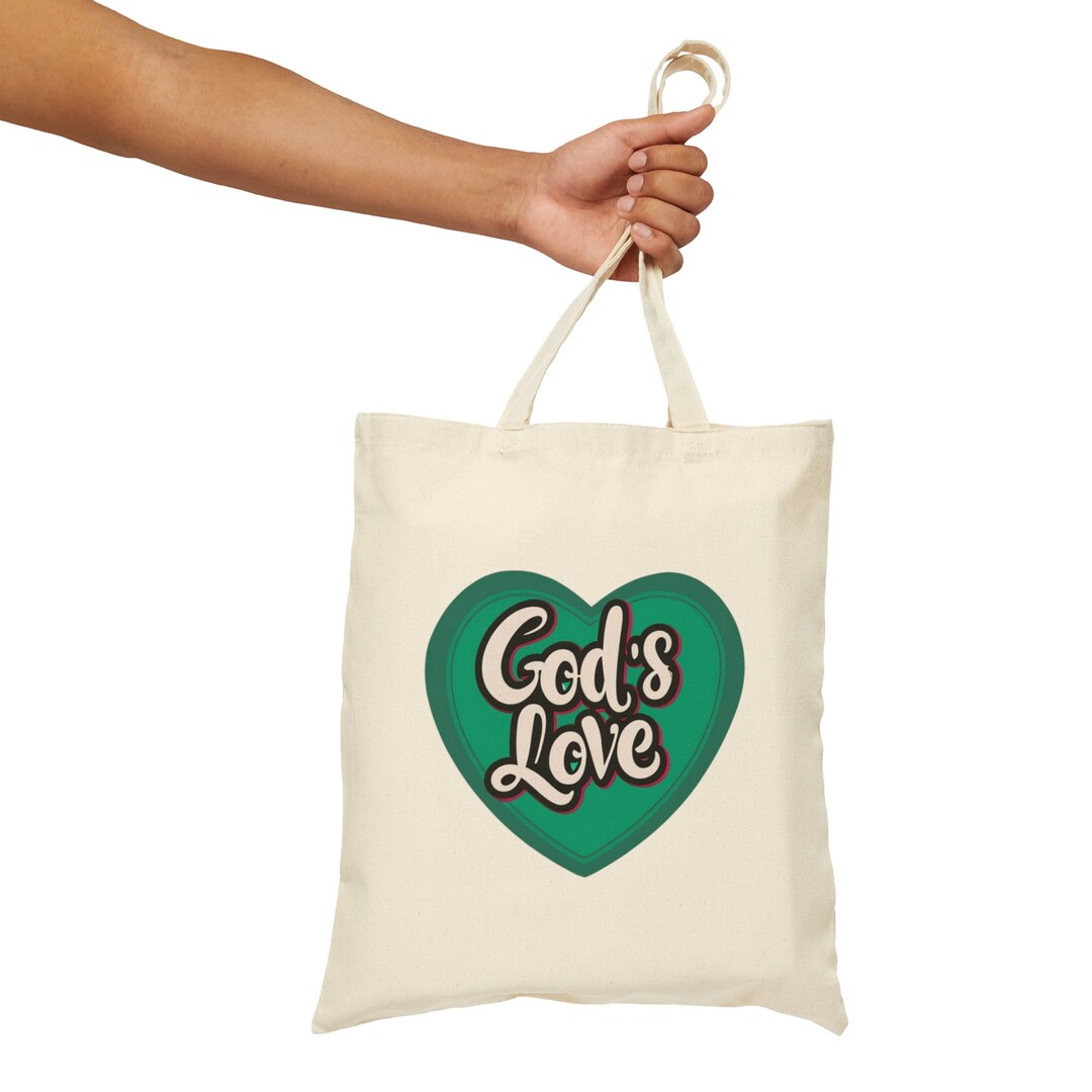 God's Love Reusable Christian Cotton Tote Bag Religious Gift Christian ...