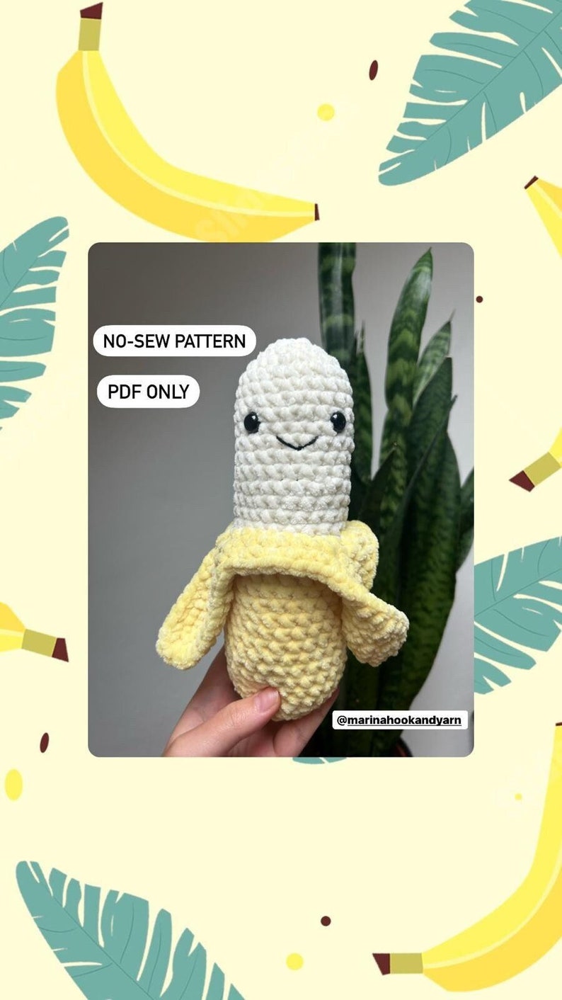 No-sew Banana Crochet Pattern PDF ONLY - Etsy