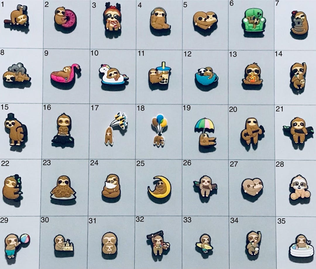 Sloth Baby Sloth Sloths Shoe Charms - Etsy