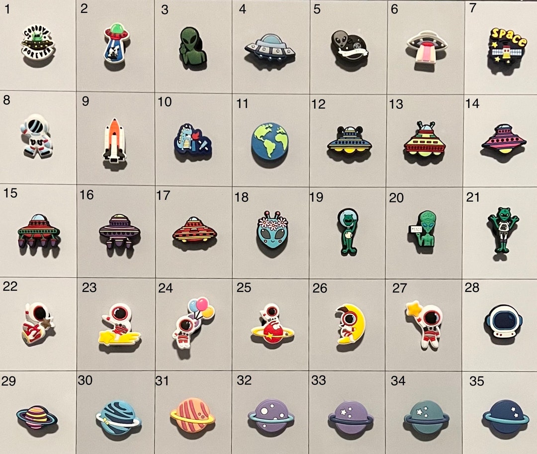 Alien Space Astronaut UFO Themed Shoe Charms - Etsy