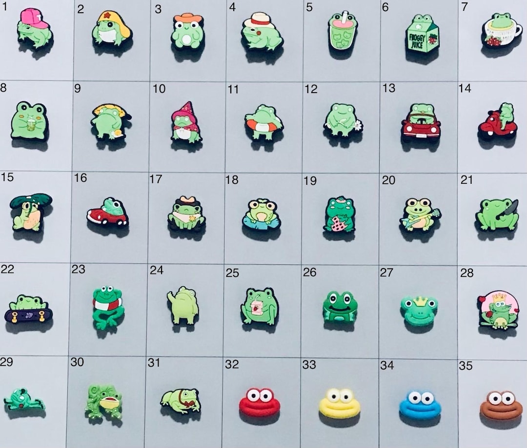 Frog Themed Shoe Charms - Etsy