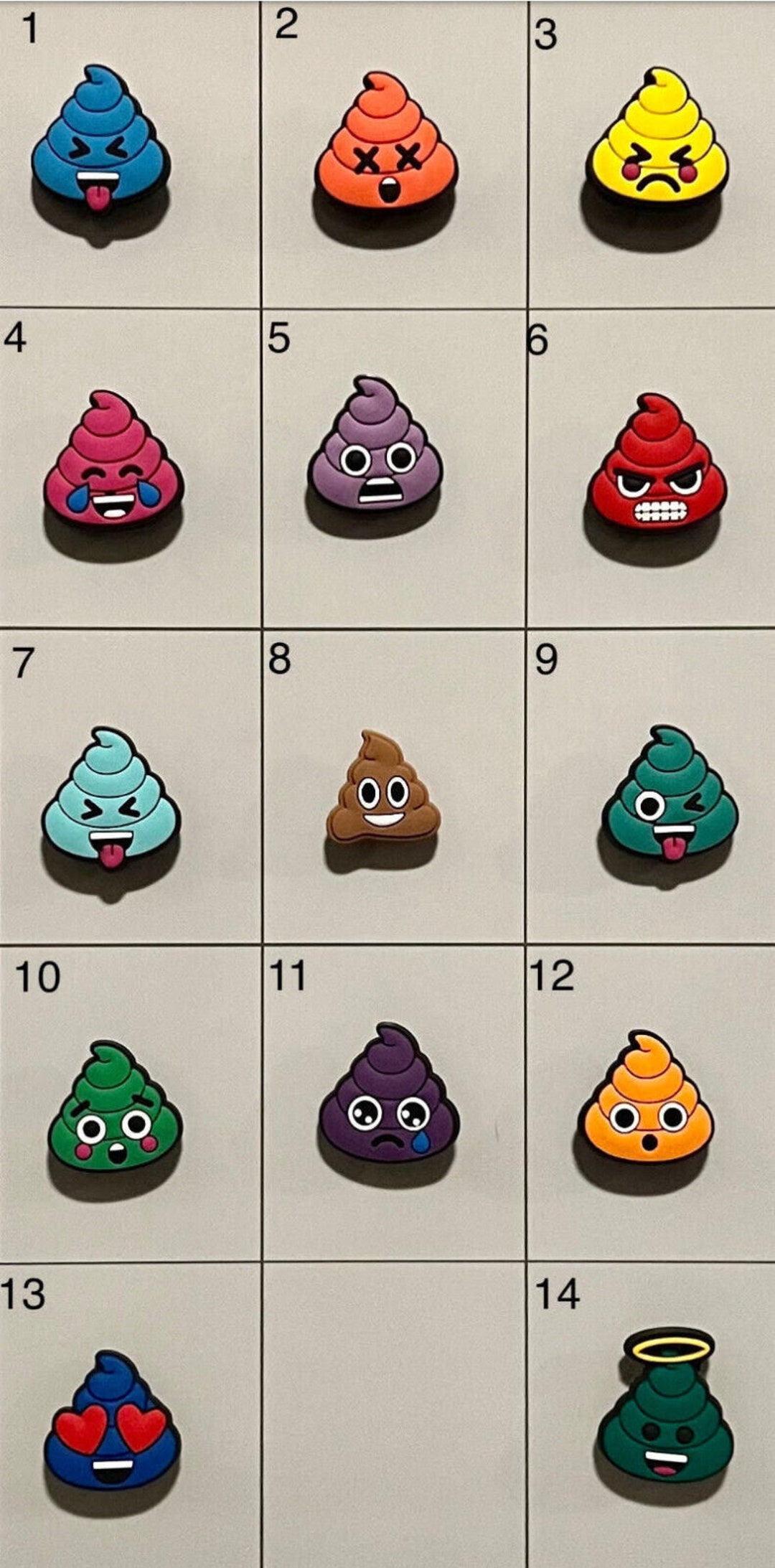 Poop Poopy Face Shoe Charms - Etsy