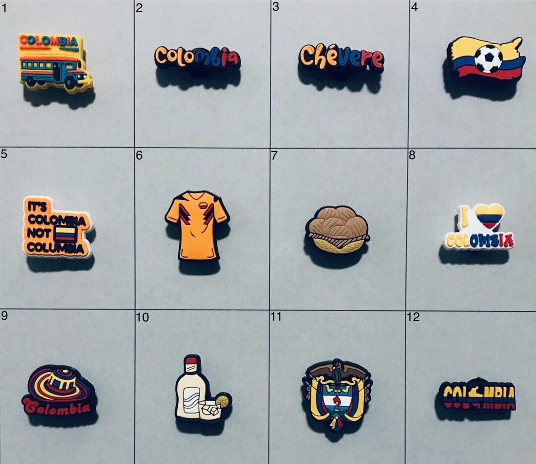 Colombia Themed Shoe Charms - Etsy