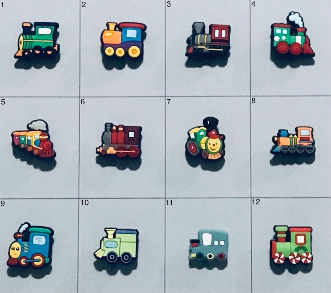 Train Trains Conductor Locomotive Themed Shoe Charms - Etsy