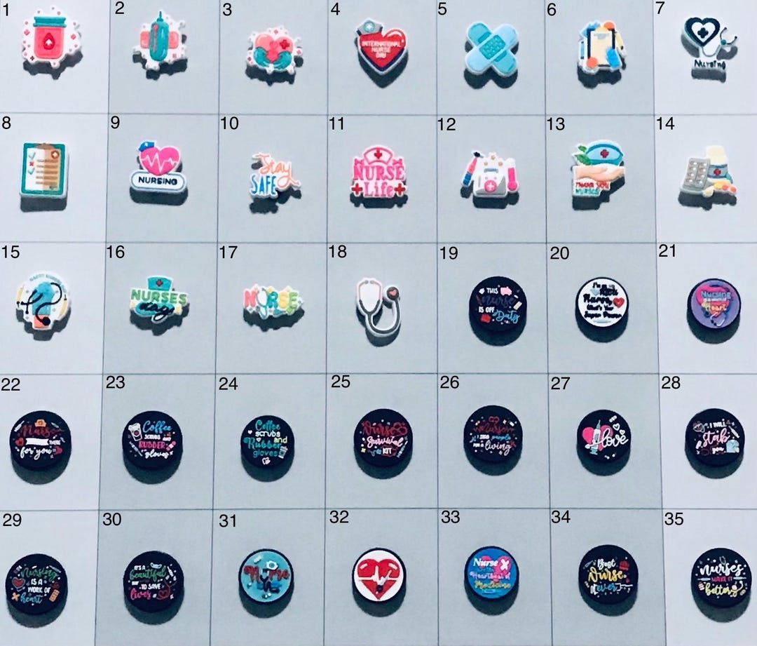 Nurse Doctor Hospital Themed Shoe Charms Board 2 - Etsy