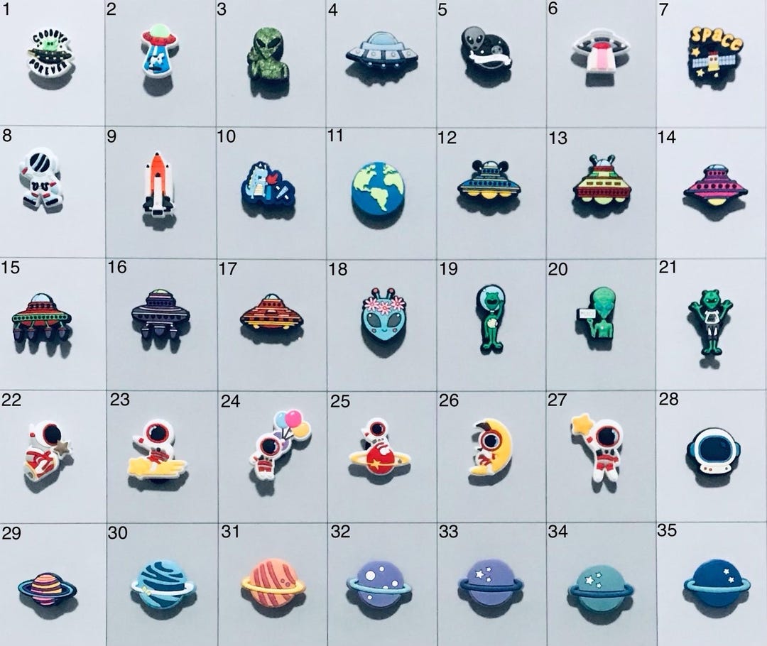 Alien Space Themed Shoe Charms Board 2 - Etsy