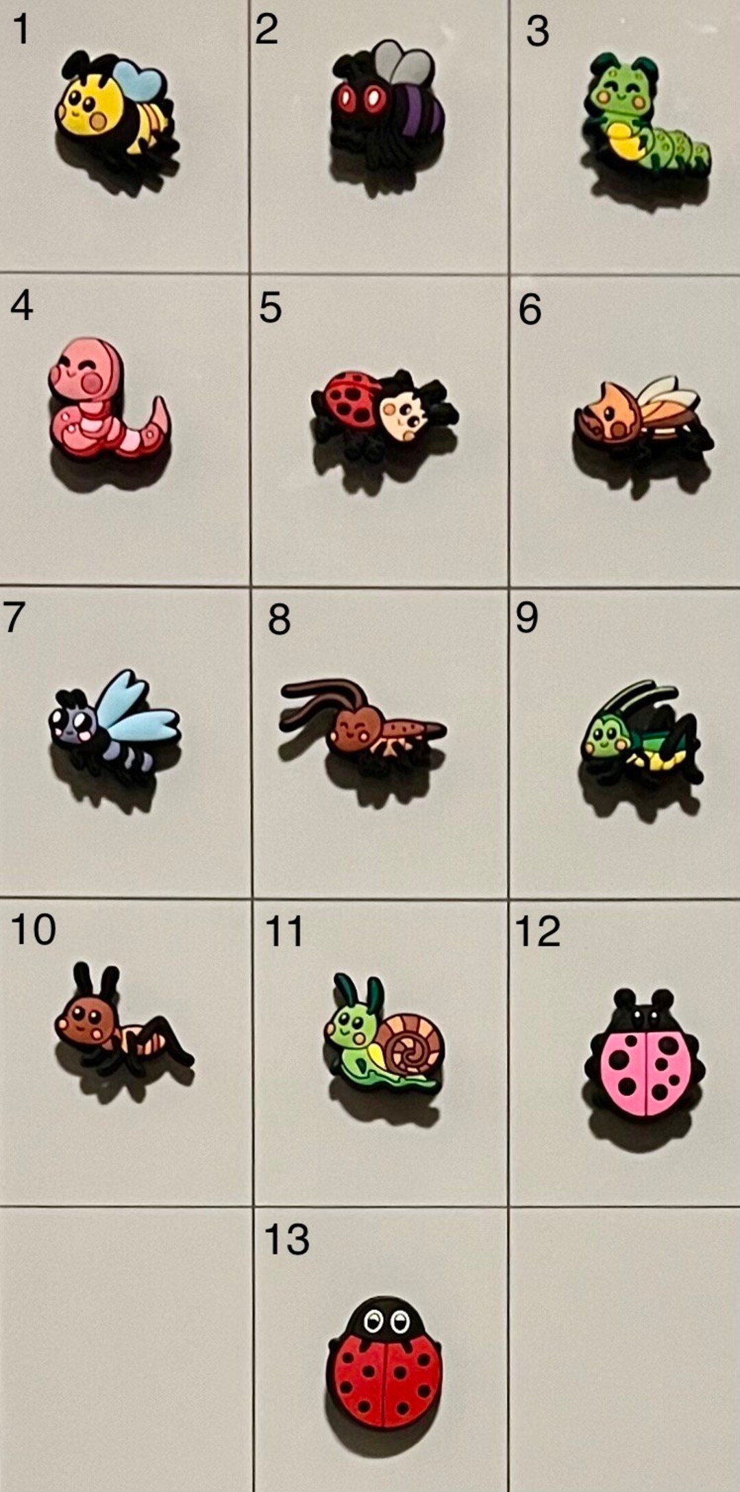 Insect Bug Lady Bug Themed Shoe Charms - Etsy