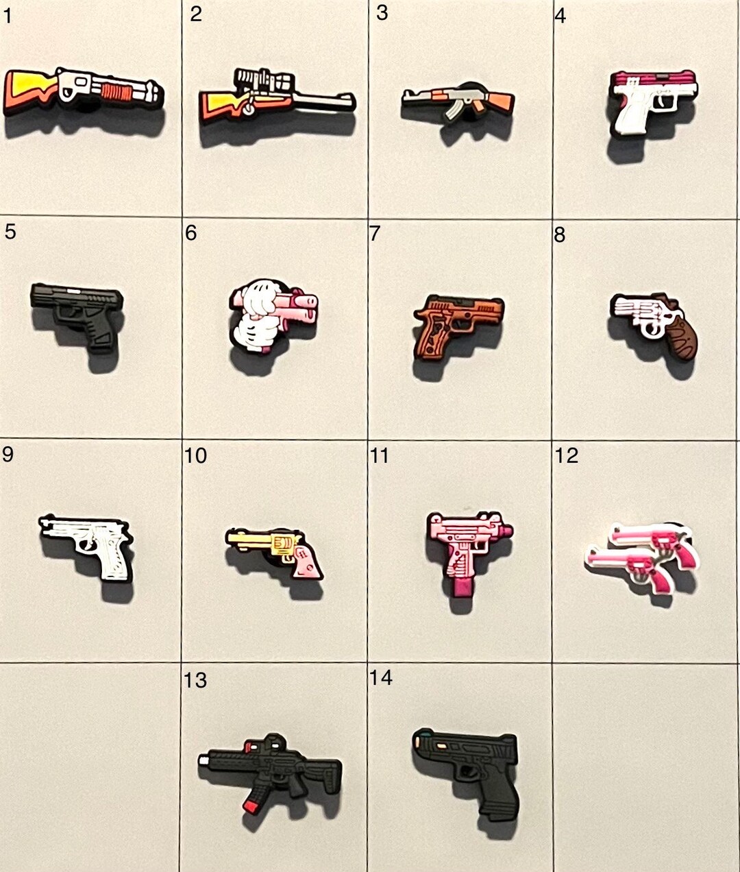 Gun Glock Guns Weapon Themed Shoe Charms - Etsy