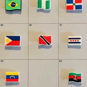 Country Flags Around the World Themed Shoe Charms - Etsy