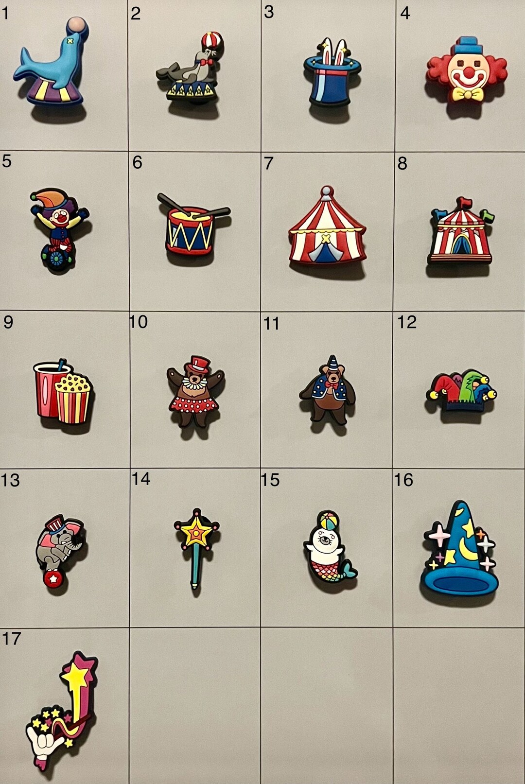 Circus Carnival Magic Magician Themed Shoe Charms - Etsy