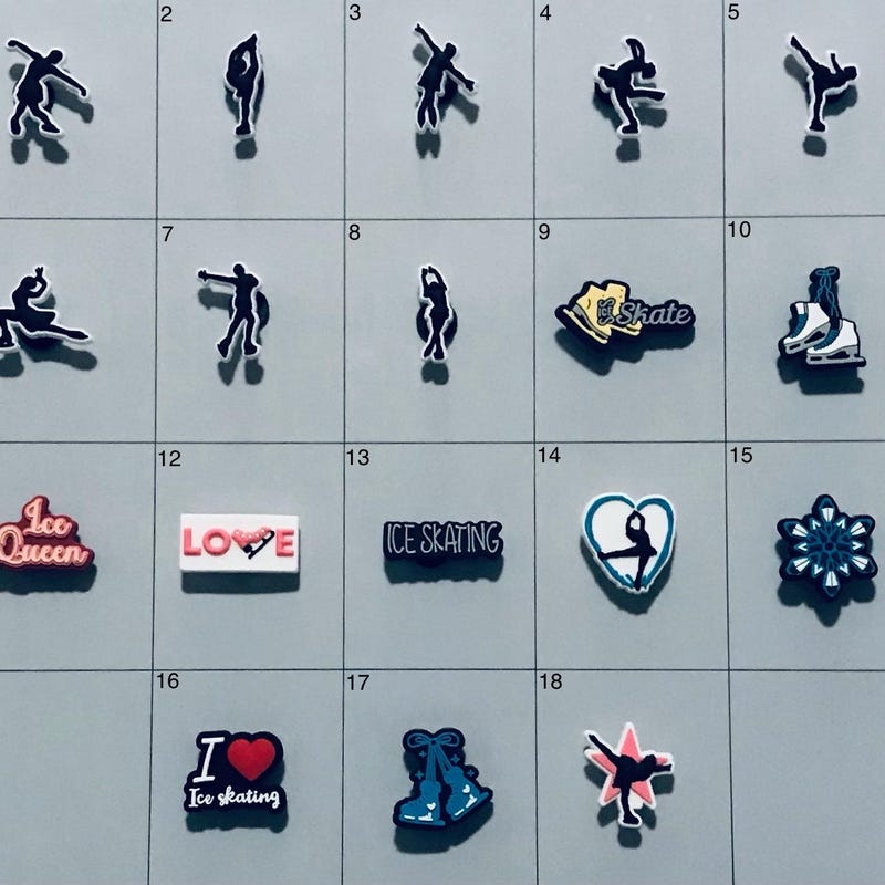 Ice Skate Charms - Etsy