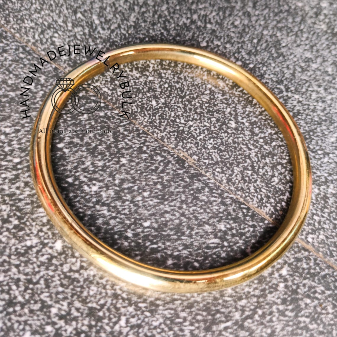 Solid Brass Bangle 100% Pure Brass Bangle Brass Stacking Bangle Round ...