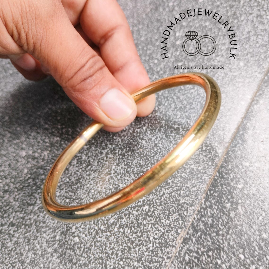 Solid Brass Bangle 100% Pure Brass Bangle Brass Stacking Bangle Round Shape Brass Bangle Woman ...