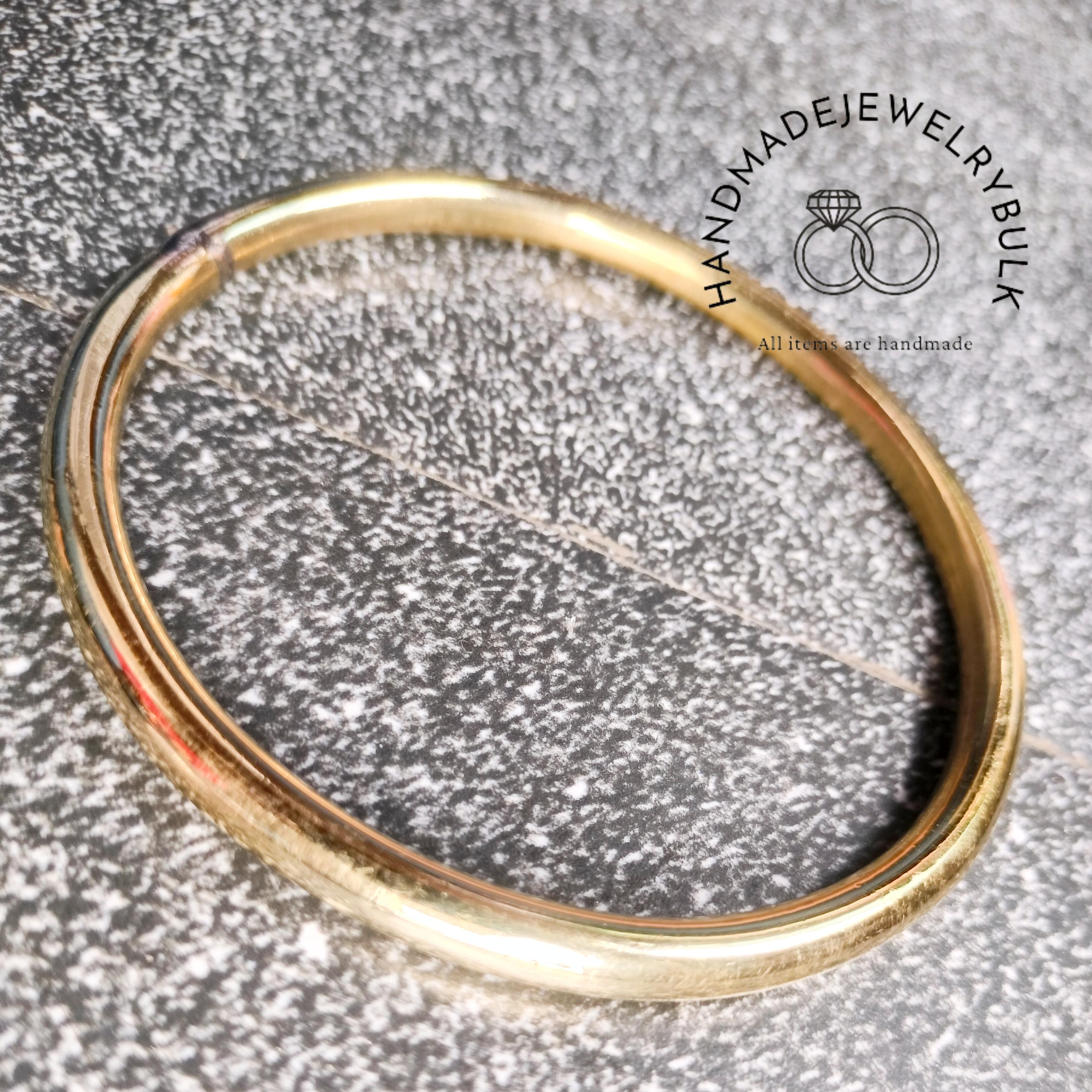 Solid Brass Bangle 100% Pure Brass Bangle Brass Stacking Bangle Round Shape Brass Bangle Woman ...