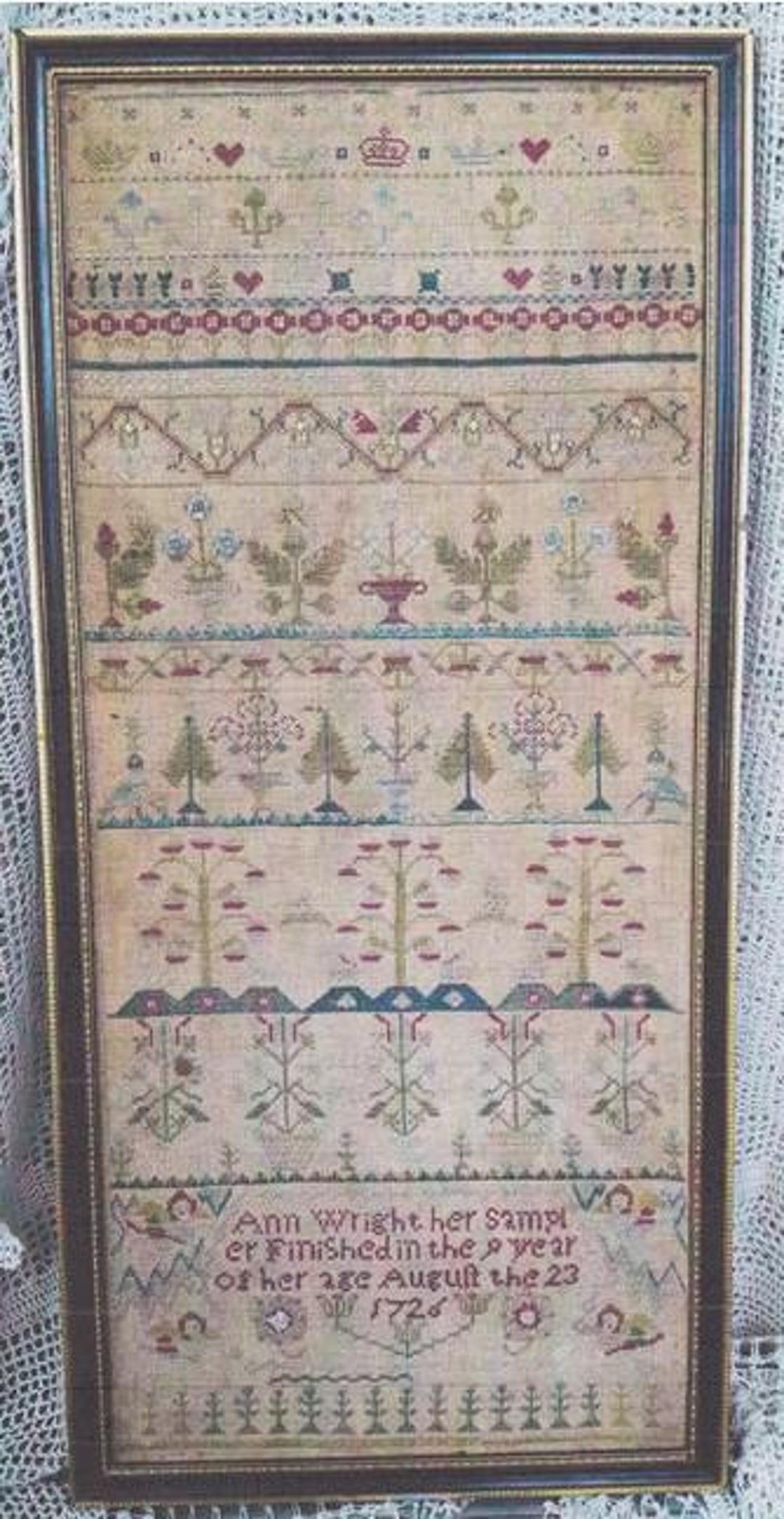 Ann Wright 1726 - Samplers Not Forgotten - Cross Stitch Chart - Pattern ...