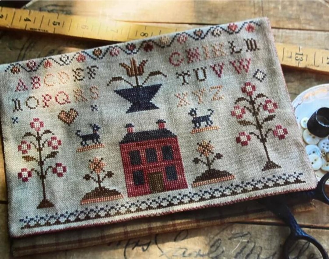 Schoolgirl Sampler Sewing Bag - Stacy Nash Designs - Cross Stitch Chart - Pattern Only - Etsy