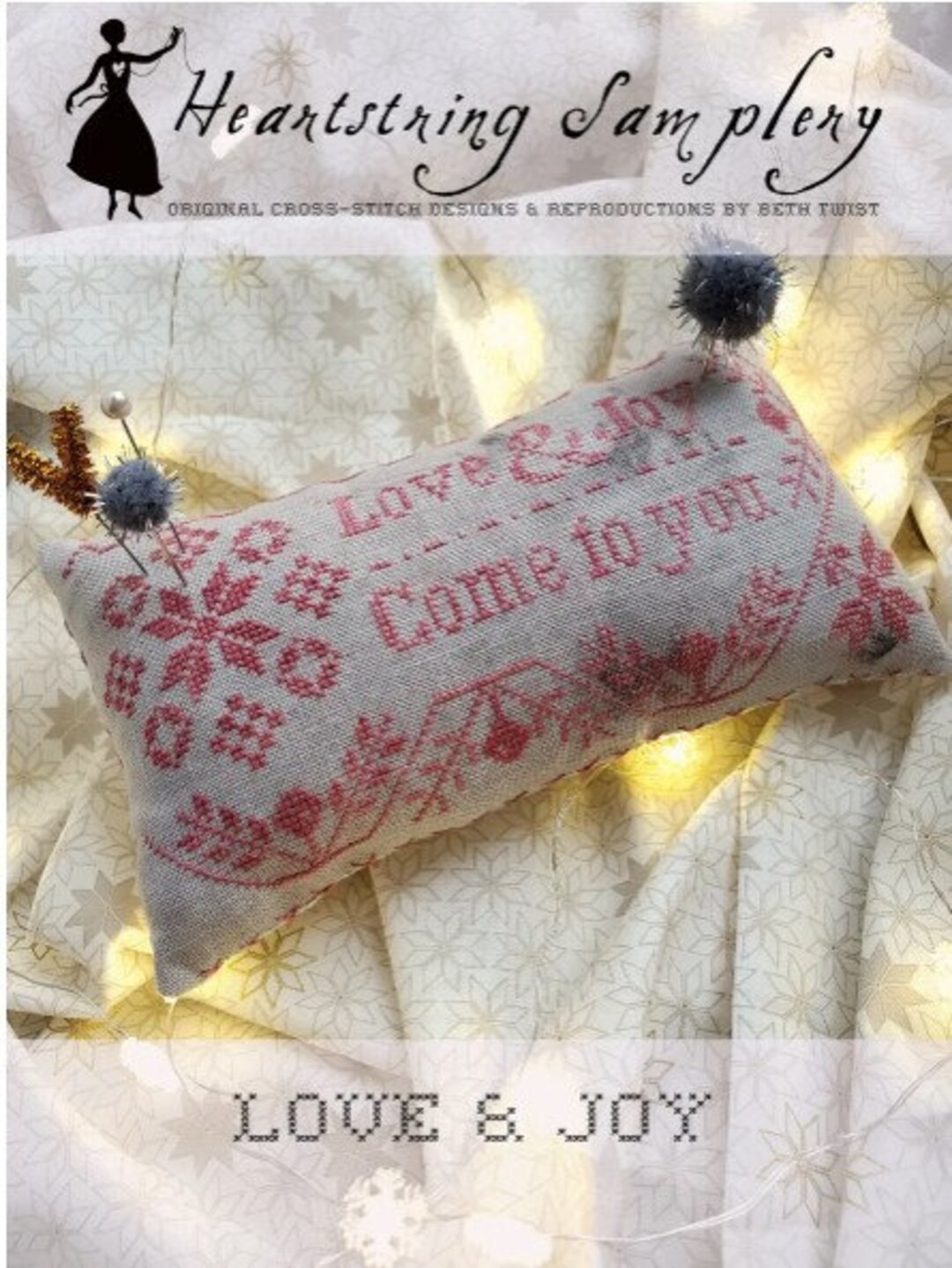 Love & Joy Heartstring Samplery Cross Stitch Chart Pattern Only - Etsy