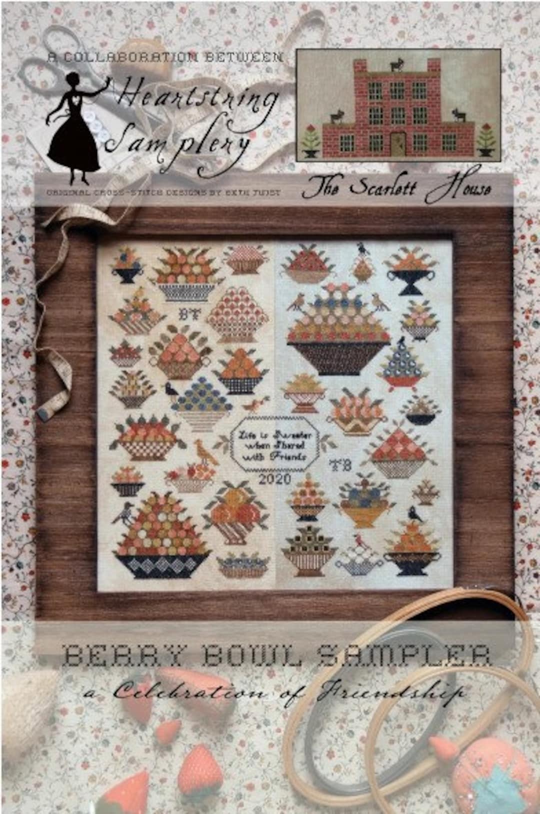 Berry Bowl Sampler - Heartstring Samplery - Cross Stitch Chart ...