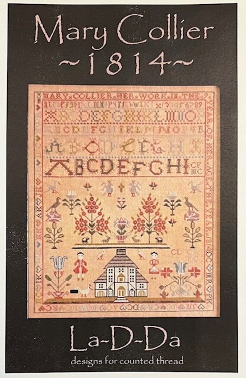 SALE - Mary Collier 1814 - La-d-da - Cross Stitch Chart - Pattern Only ...