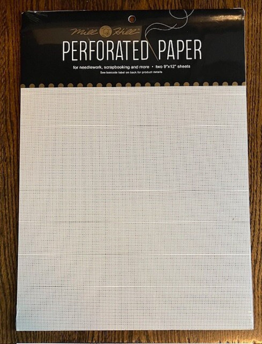14ct White Perforated Paper - Mill Hill - One Package of Two 9" X 12 ...