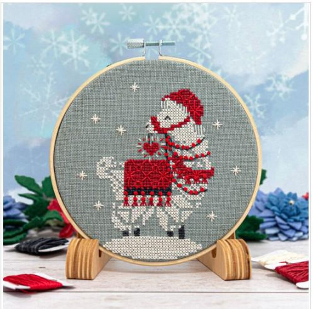 SALE - Snowflake Llama - Counting Puddles - Cross Stitch Chart ...