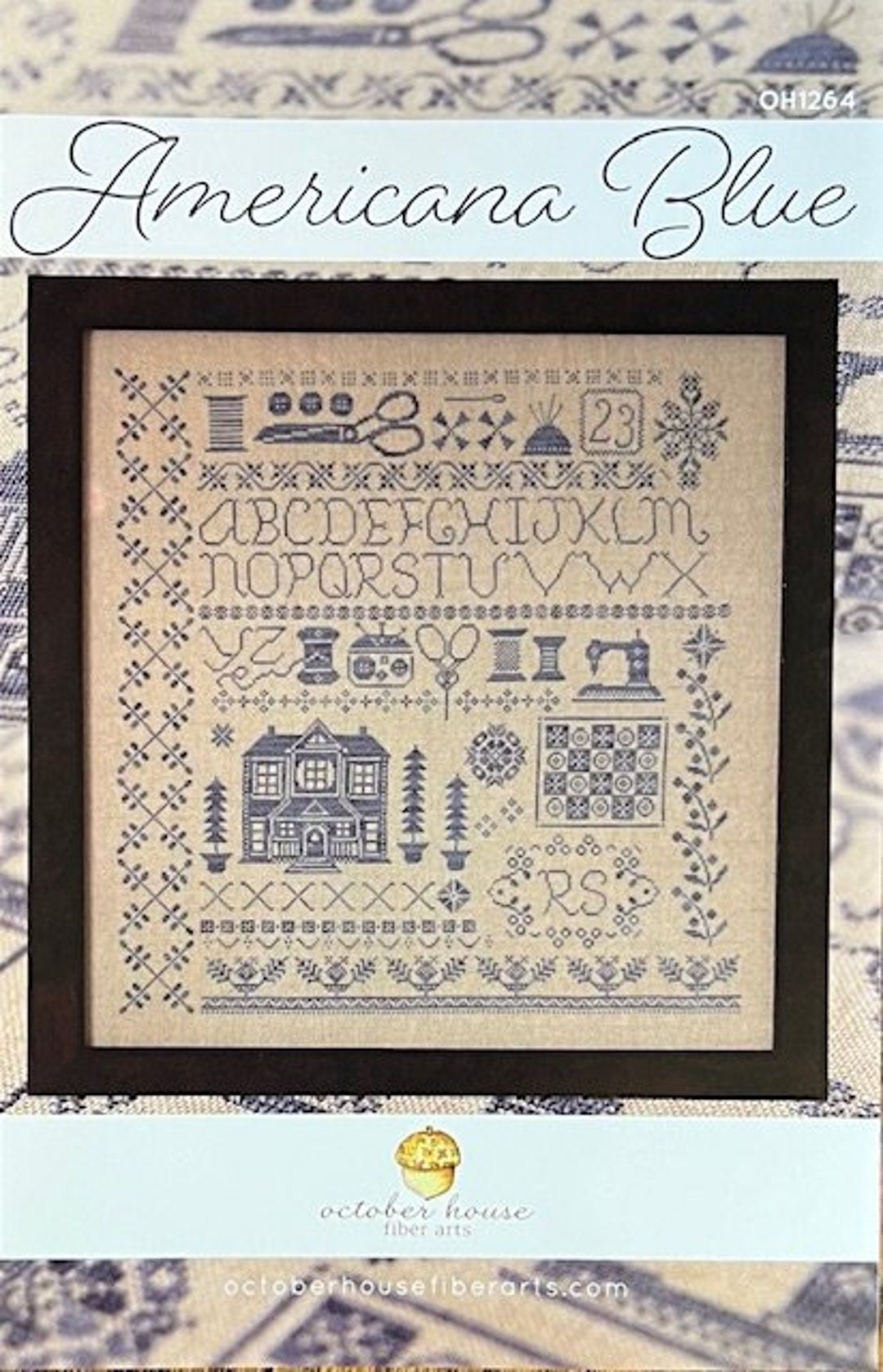 Americana Blue - October House Fiber Arts - Cross Stitch Chart ...