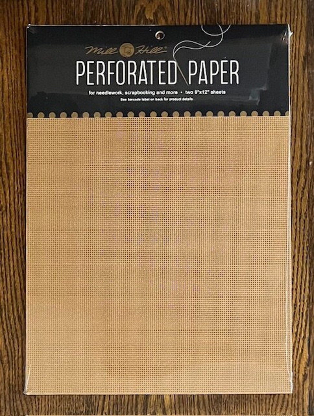 14ct Antique Brown Perforated Paper - Mill Hill - One Package of Two 9 ...
