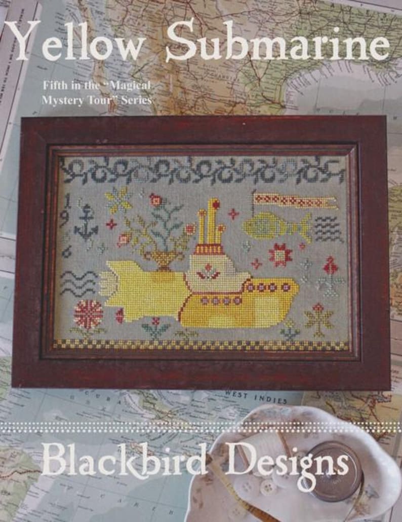 Yellow Submarine - Blackbird Designs - Cross Stitch Chart - Pattern ...