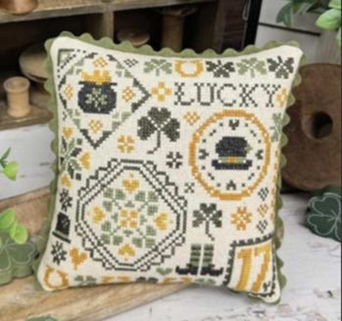 St. Patrick's Day Quaker - Primrose Cottage - Cross Stitch Chart ...