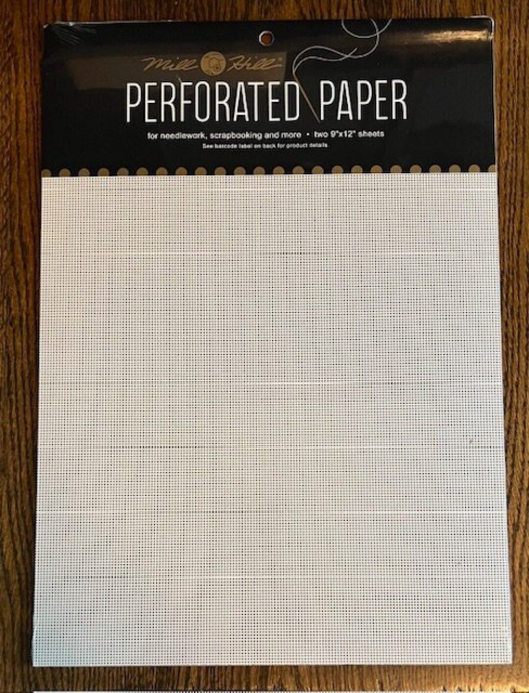 18ct White Perforated Paper - Mill Hill - One Package of Two 9" X 12 ...