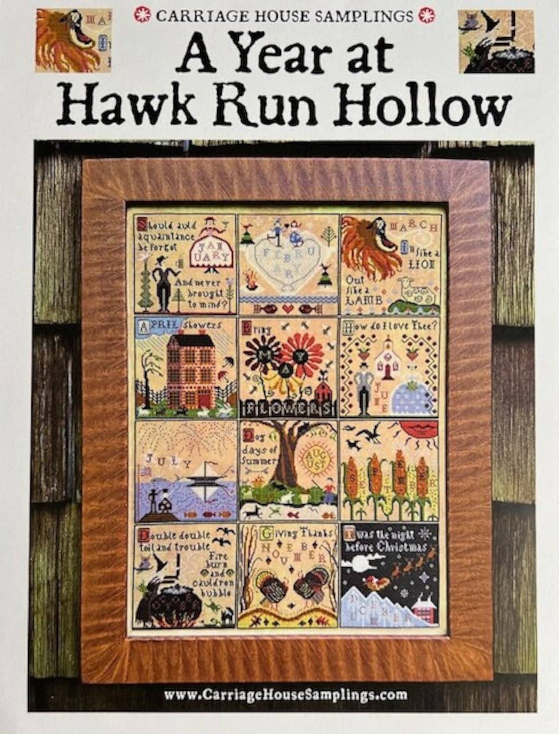 A Year at Hawk Run Hollow - Carriage House Samplings - Cross Stitch ...
