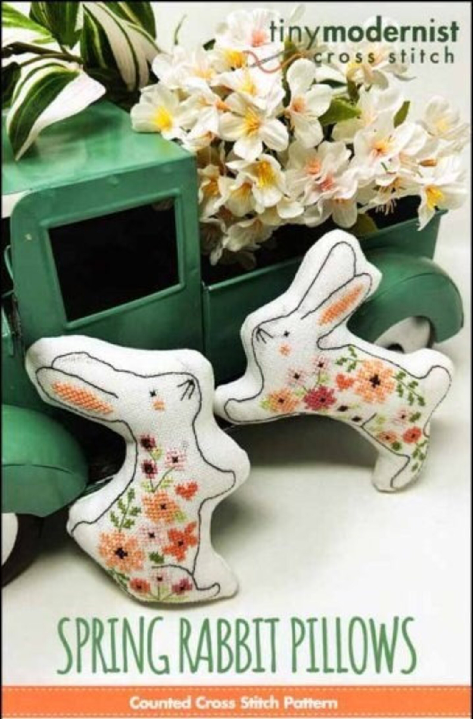 Spring Rabbit Pillows - Tiny Modernist - Cross Stitch Chart - Pattern ...