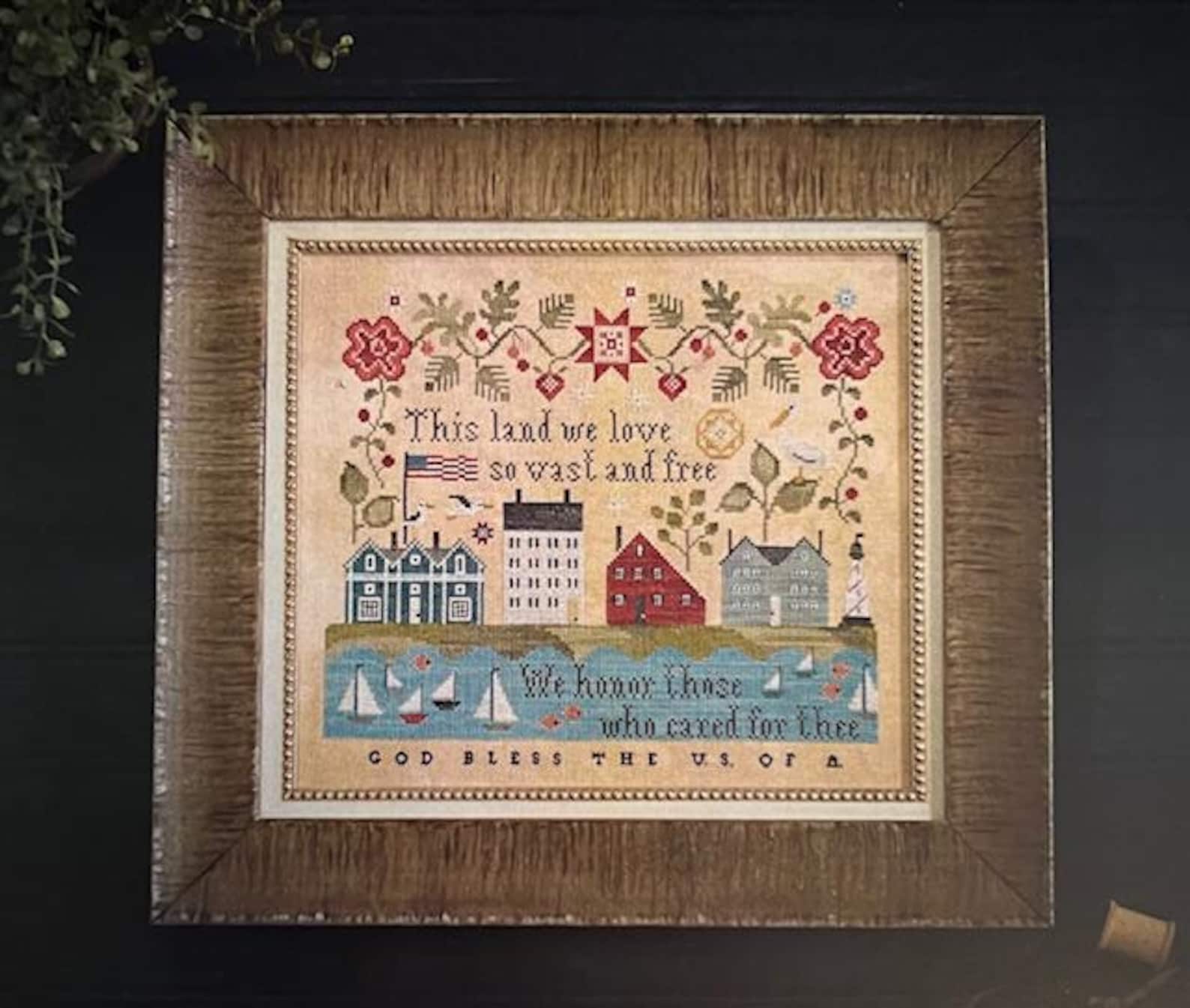 American Welcome - Plum Street Samplers - Cross Stitch Chart - Pattern ...