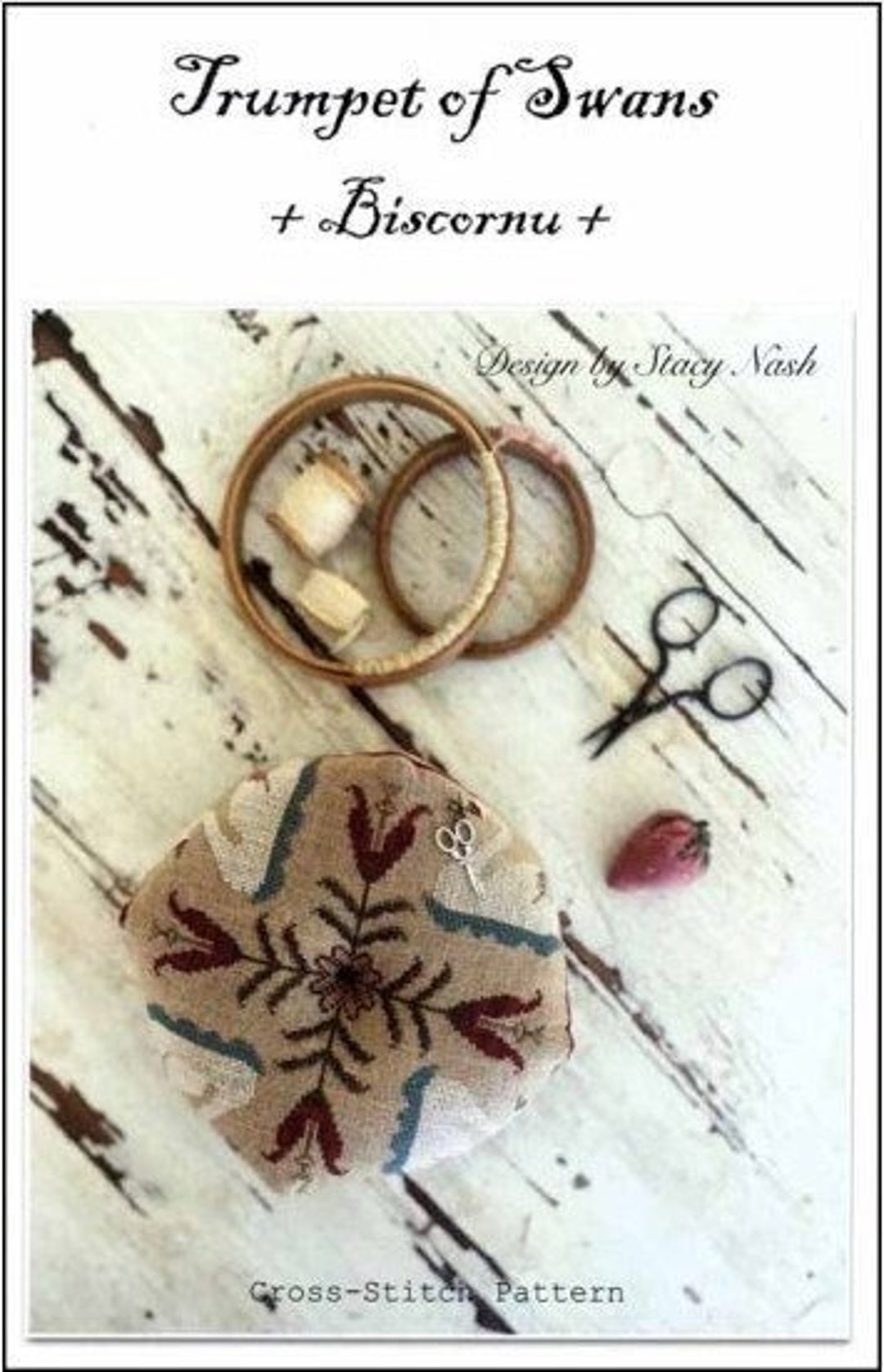 Trumpet of Swans Biscornu - Stacy Nash Designs - Cross Stitch Chart ...