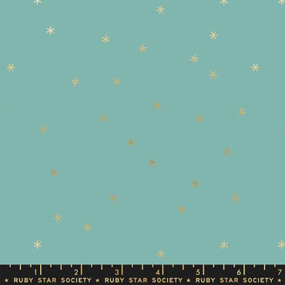 Fabric-ruby Star Society-spark Metallic-ocean, Moda, 100% Cotton,sewing ...