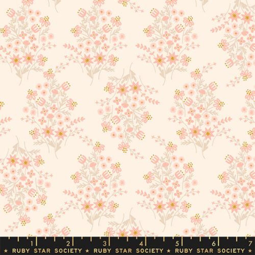 Fabric-ruby Star Society-sunbeam-wild Flower Child-natural, 100% Cotton ...