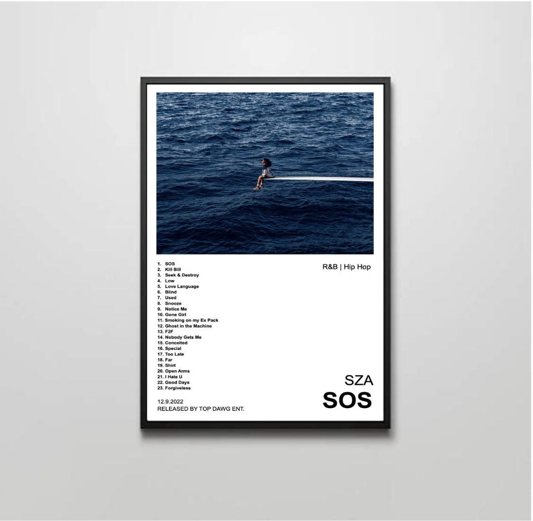 SZA / SOS / 11x17 In. Album Cover Poster - Etsy