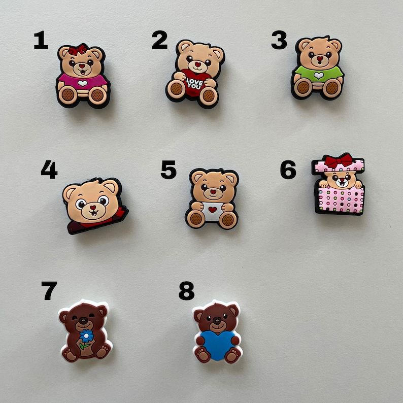 Bear Croc Charm Jibbitz for Crocs Popular Croc Charm Animal - Etsy UK