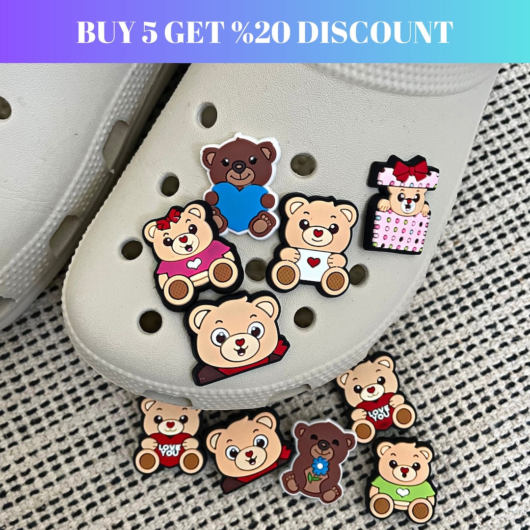 Bear Croc Charm Jibbitz for Crocs Popular Croc Charm Animal - Etsy UK