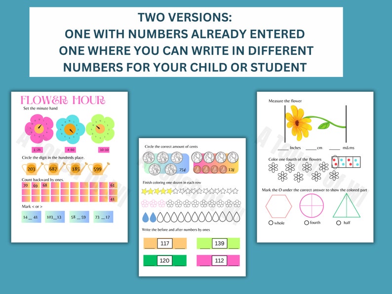First Grade Worksheet Summer Review Printable Teacher Resource ...