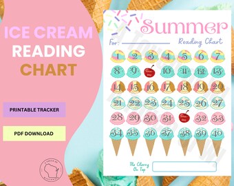 Summer Ice Pop Reading Chart Reading Reward Chart Summer Reading Log ...