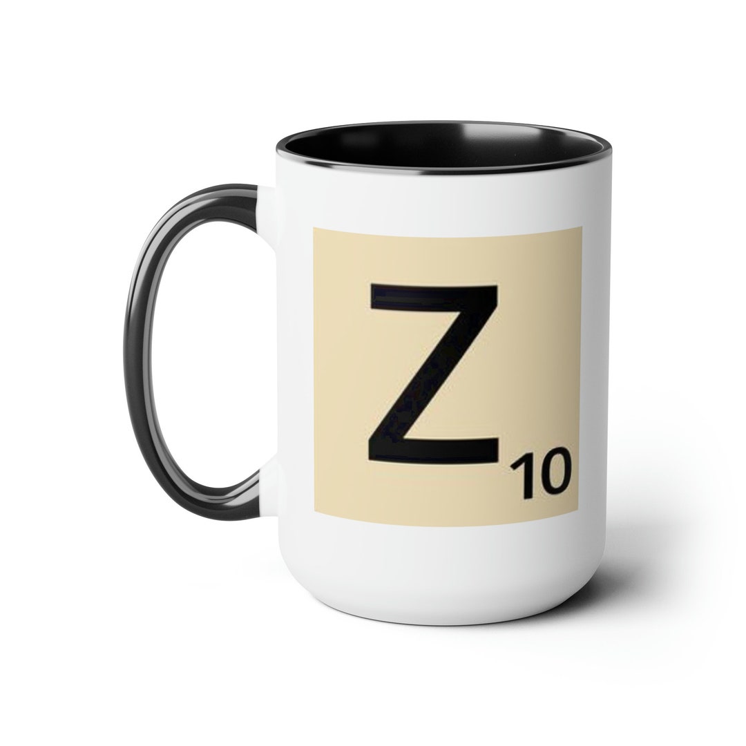 15oz Scrabble Letter Mug Official Licensed Product Ceramic Etsy