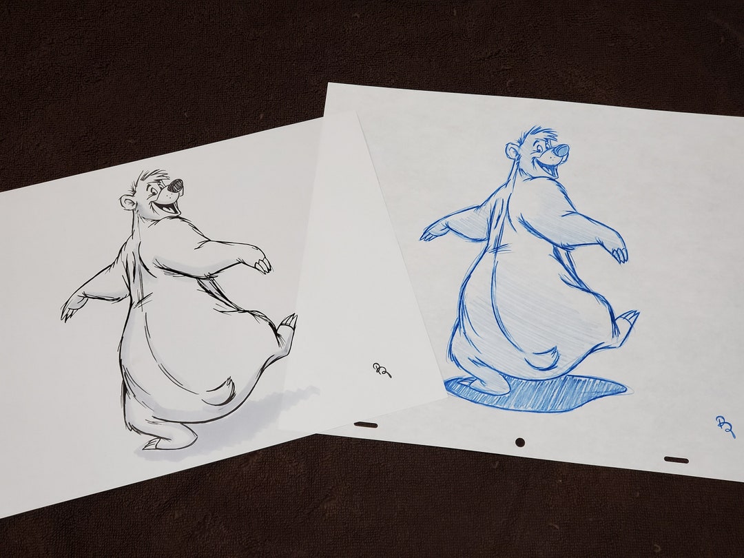 Disney the Jungle Book Baloo Character Drawing/sketch - Etsy