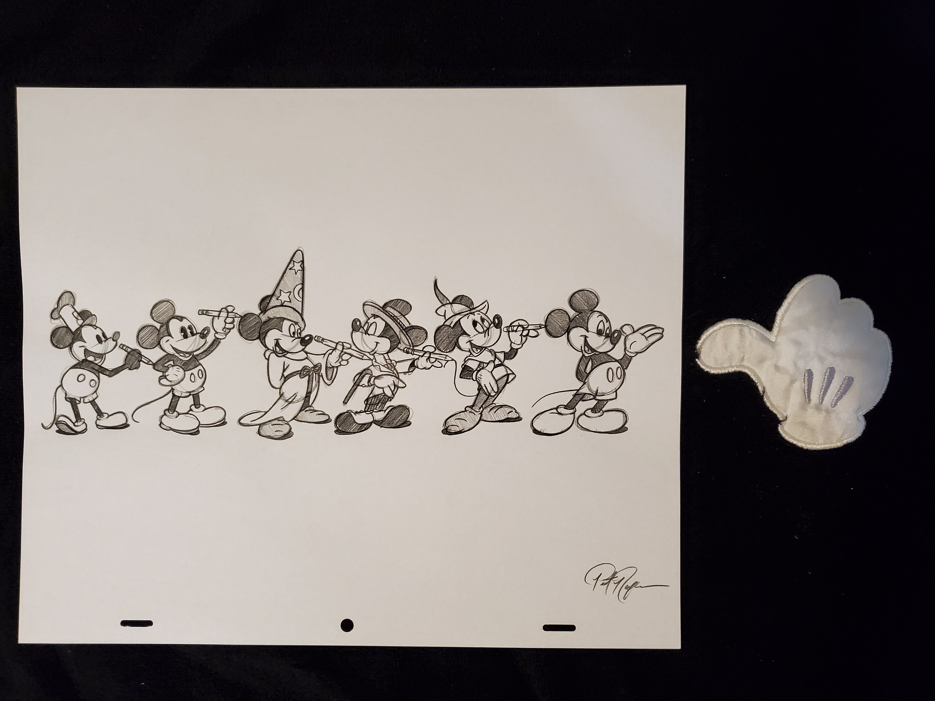 Disney Vintage Mickey Mouse Through the Years Drawing/sketch - Etsy