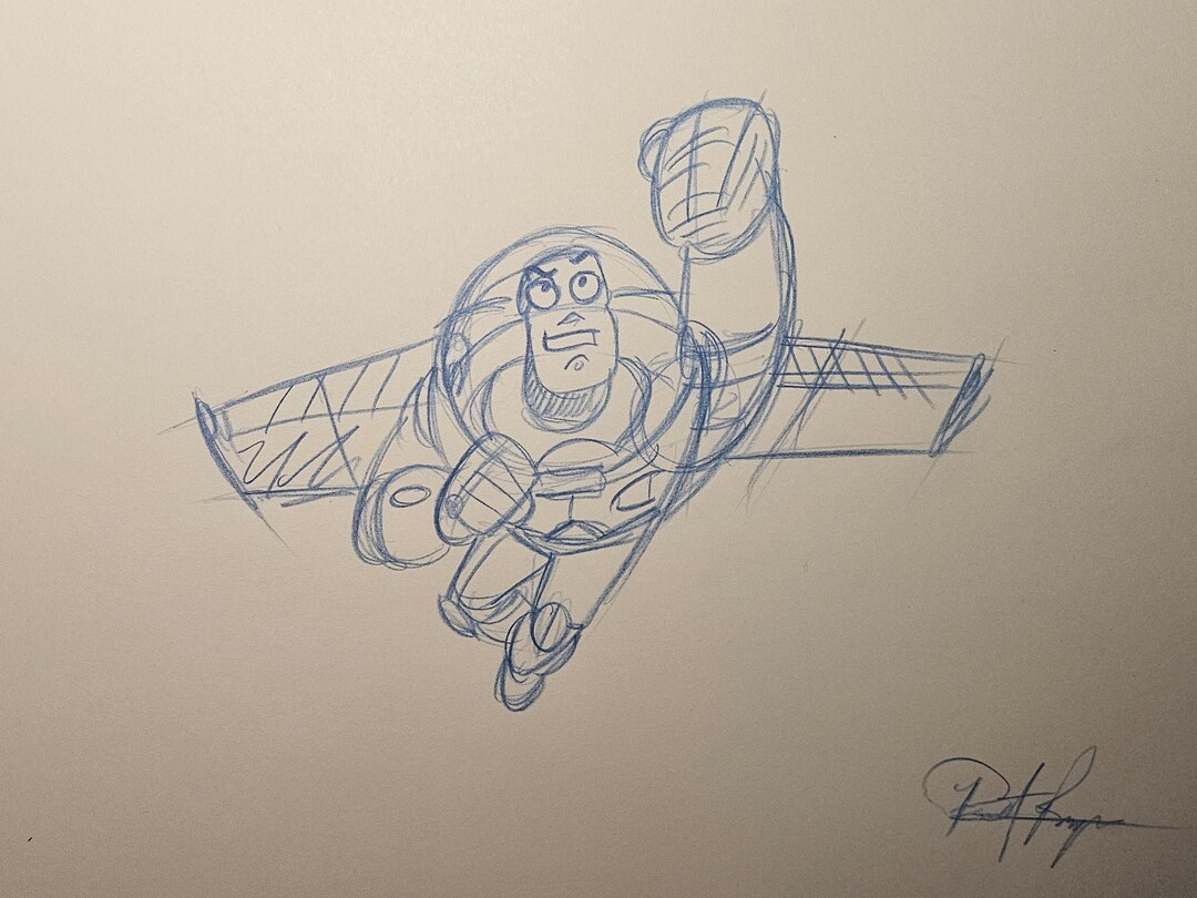 Disney Pixar Toy Story Buzz Lightyear Concept Character Drawing/sketch ...